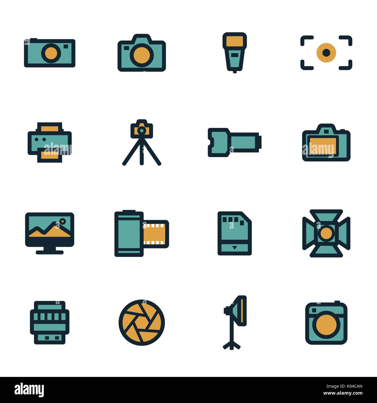 Vector flat camera icons set Stock Vector Image & Art - Alamy