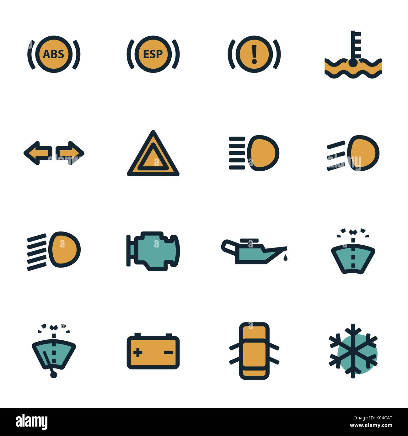 Car dashboard icons hi-res stock photography and images - Alamy