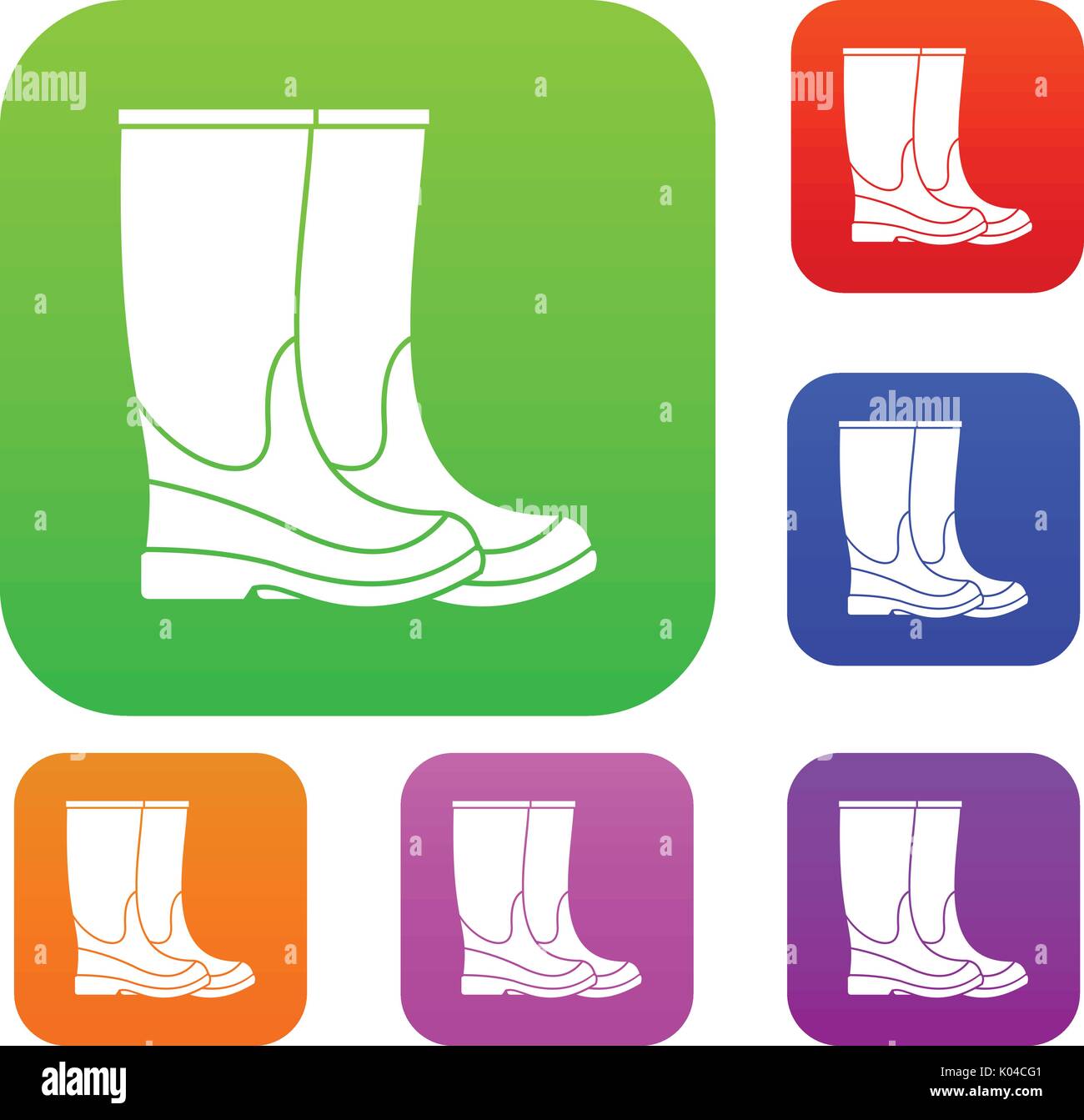 Boots set collection Stock Vector Image & Art - Alamy