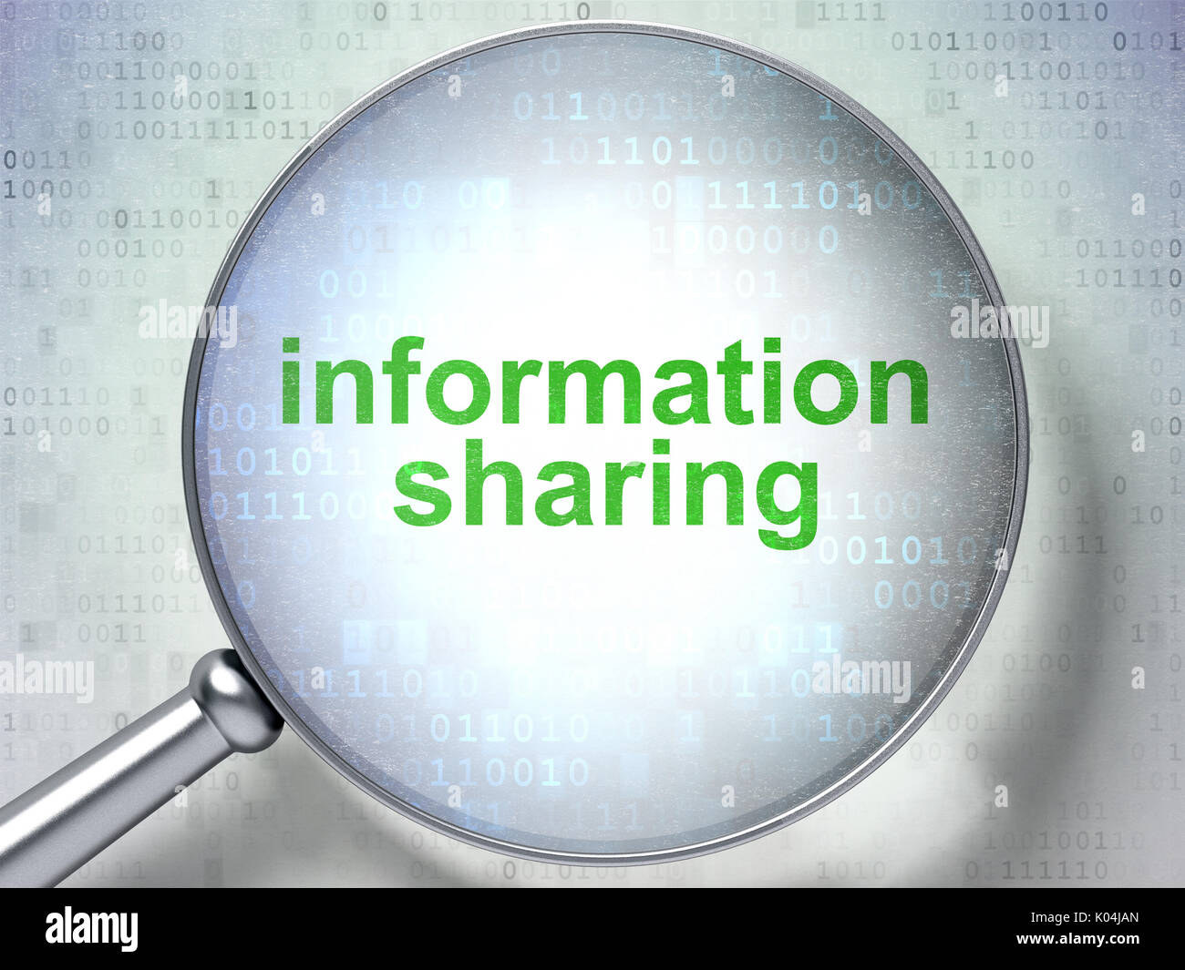 Information concept: Information Sharing with optical glass Stock Photo ...
