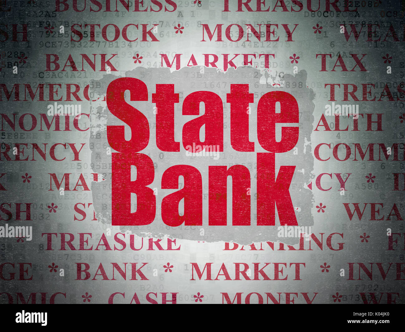 Banking concept: State Bank on Digital Data Paper background Stock ...