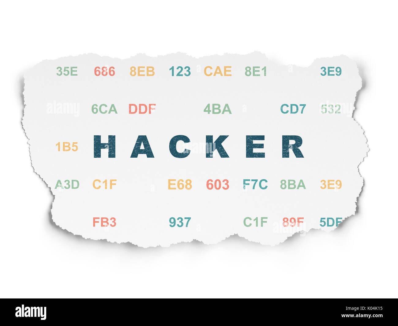 Protection concept: Hacker on Torn Paper background Stock Photo - Alamy