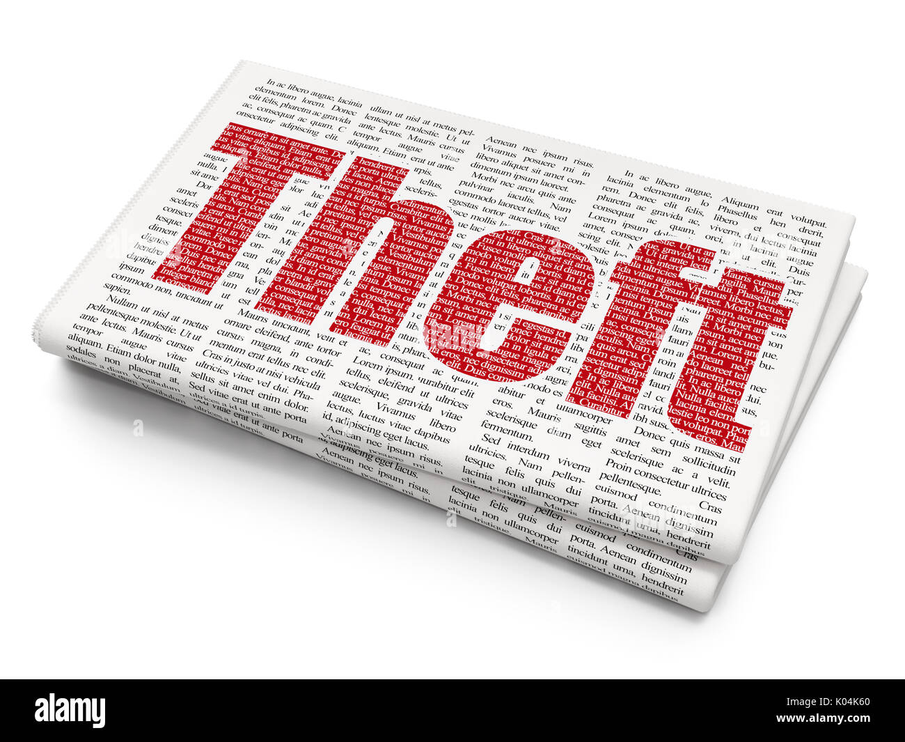 Privacy concept: Theft on Newspaper background Stock Photo - Alamy