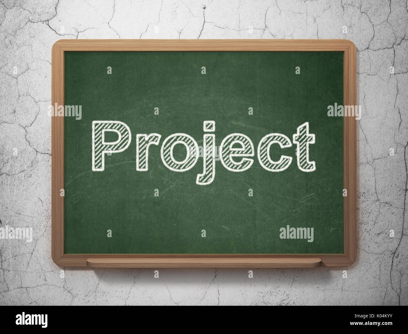 Business concept: Project on chalkboard background Stock Photo - Alamy