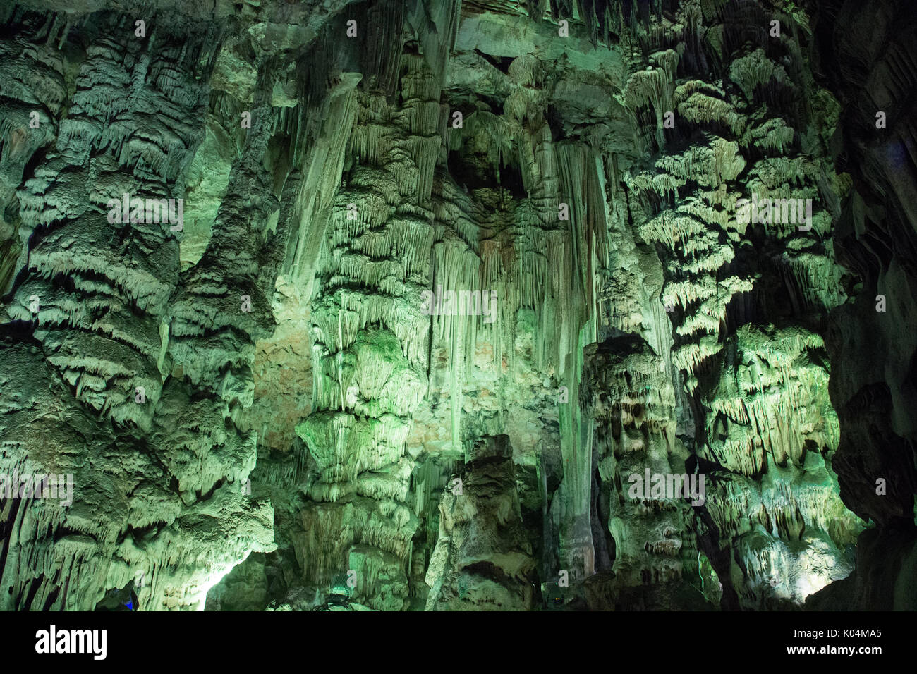 St Michael's Cave in the British overseas Territory of Gibraltar. The ...