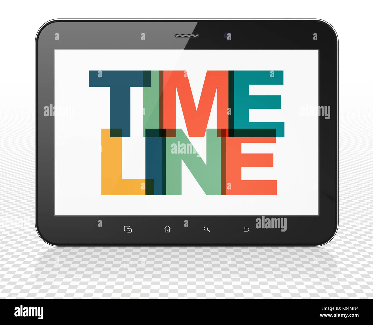 Timeline concept: Tablet Pc Computer with Timeline on display Stock ...