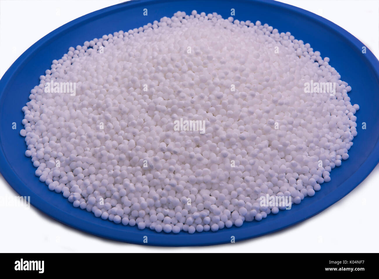 Mumbai / India 13 August 2014 White Sago Pearls in blue colour platel ...