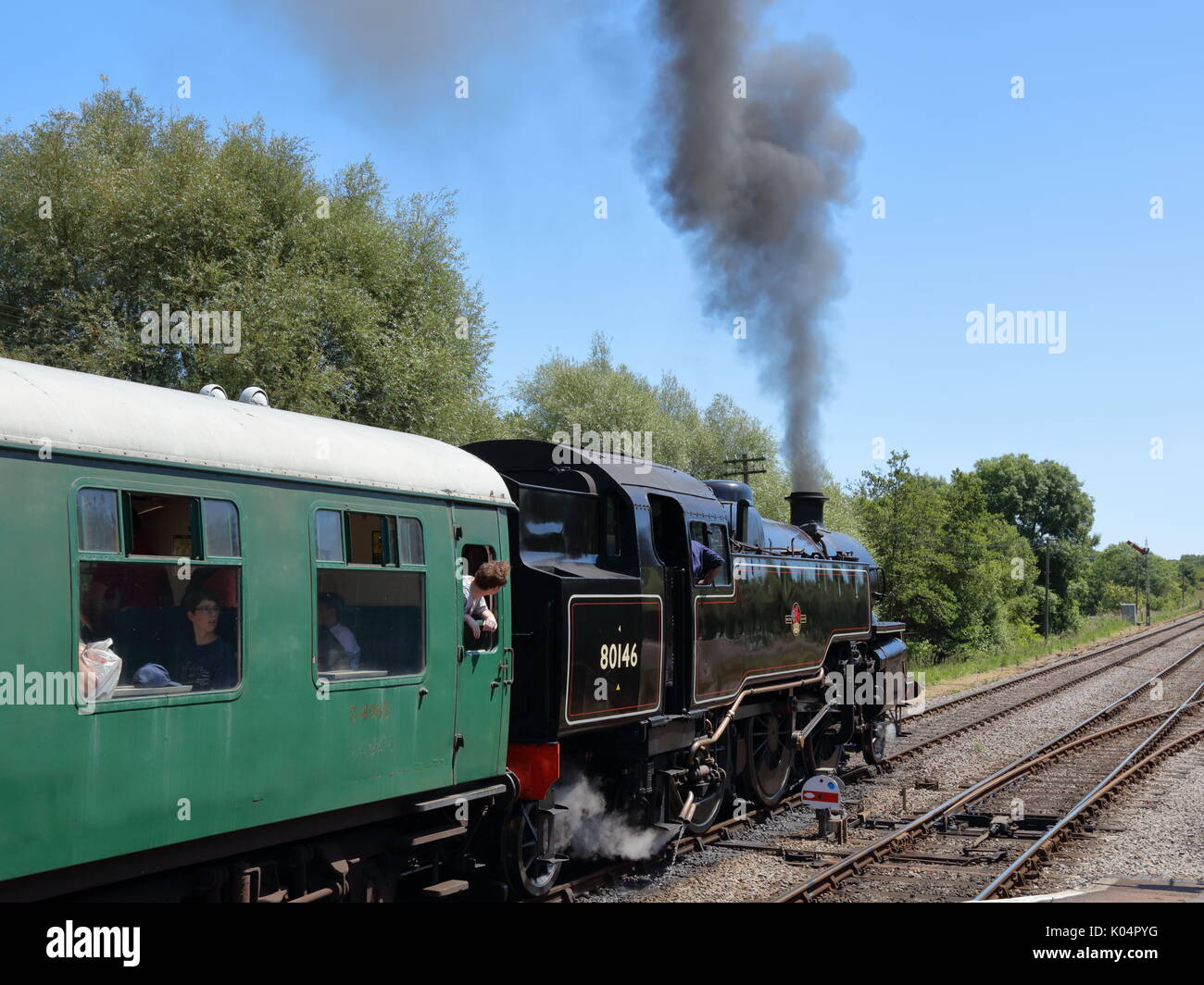 Steam loco 2-6-4 class 4MT 80104 renumbered 80146 for 2017 for 50th ...