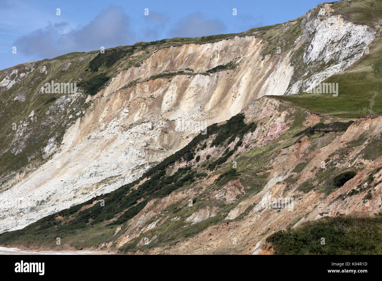 Dramatic landslips on the unstable cliffs of the Jurassic Coastline at ...
