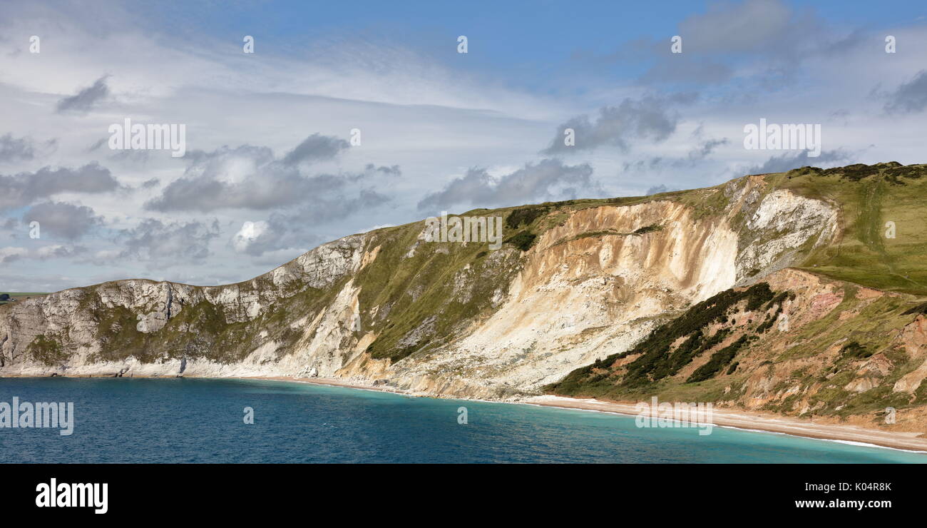 Dramatic landslips on the unstable cliffs of the Jurassic Coastline at ...