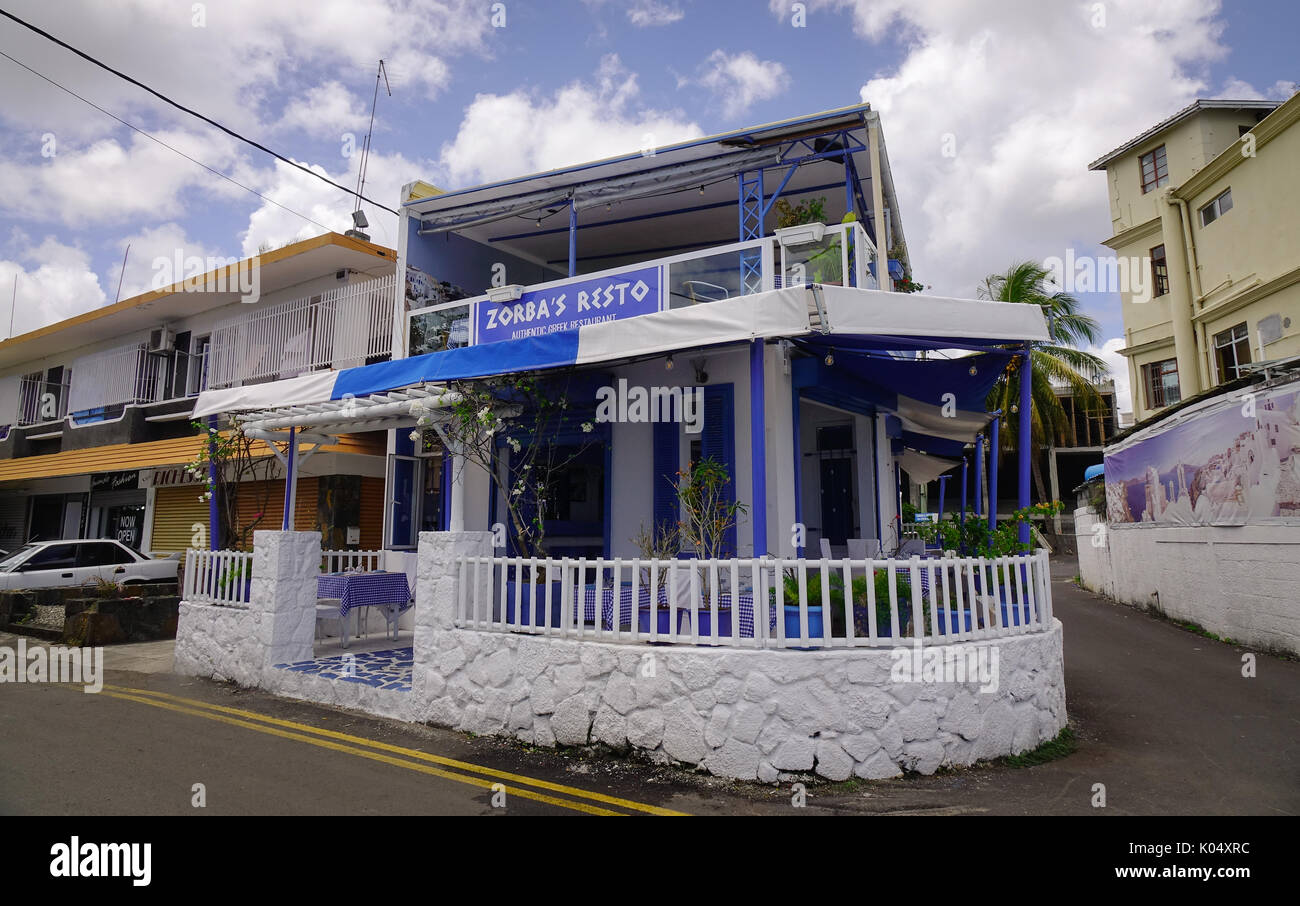 Grand Baie, Mauritius - Jan 11, 2017. Rural houses at Grand Baie in ...