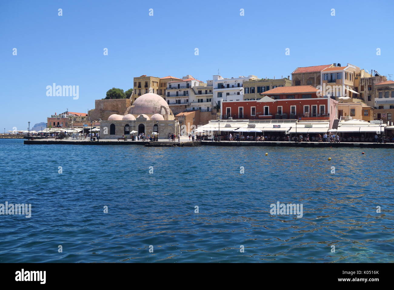 Harbour and waterfront in the Cretan port of Chania Stock Photo - Alamy