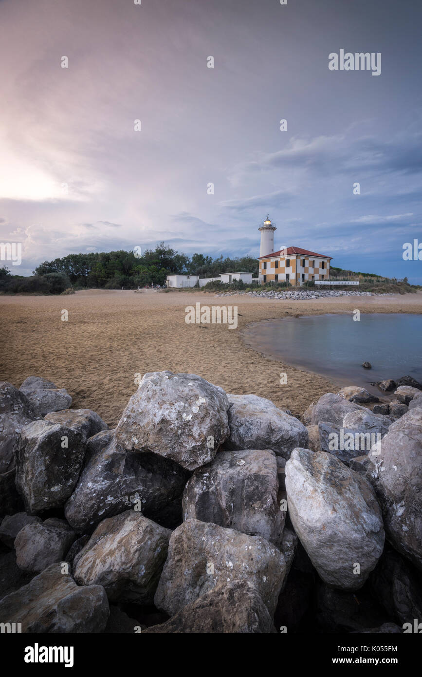 Bibione, Province of Venice, Veneto, Italy. The lighthouse of Bibione ...