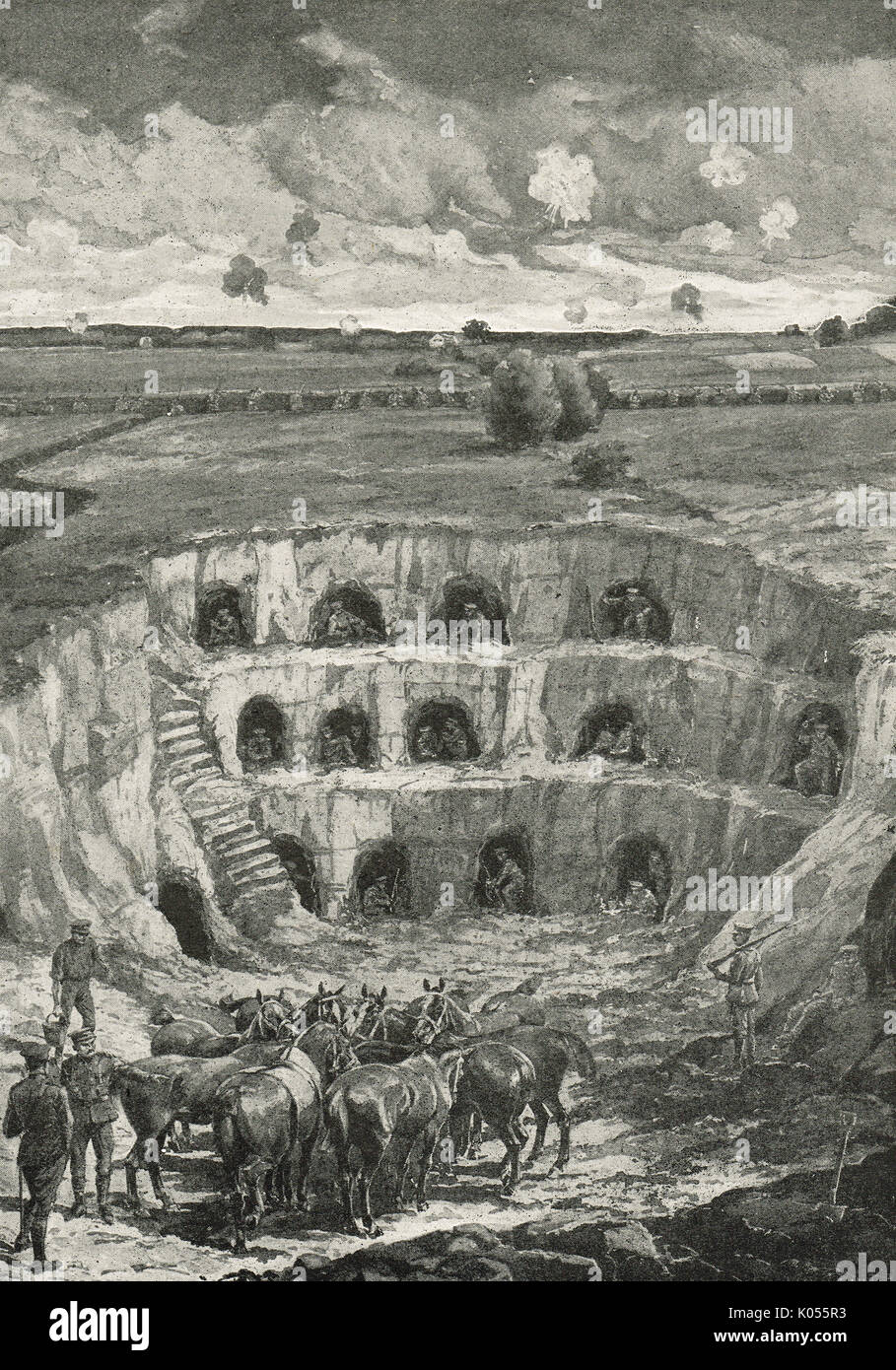 Modern cave dwellers, how the British troops dug in for protection at ...