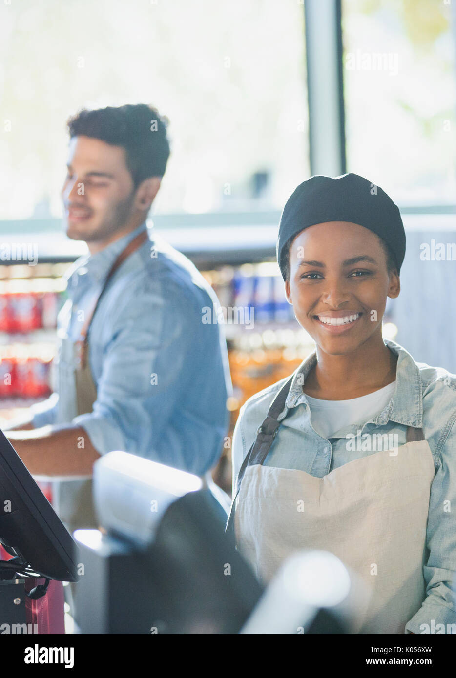 Grocery Store Cashier African High Resolution Stock Photography and ...