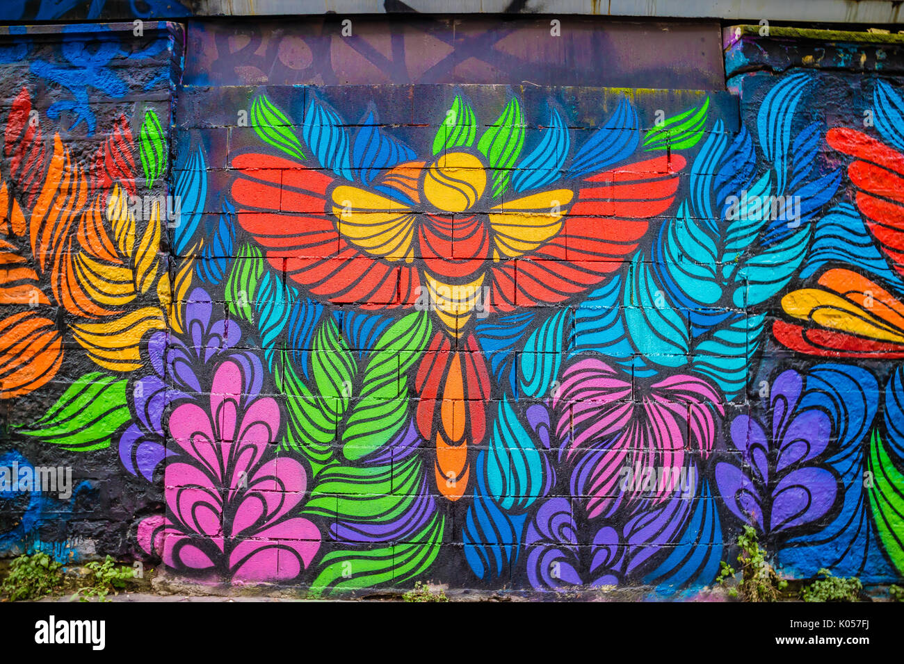 Colorful Street painting graffiti art Stock Photo - Alamy