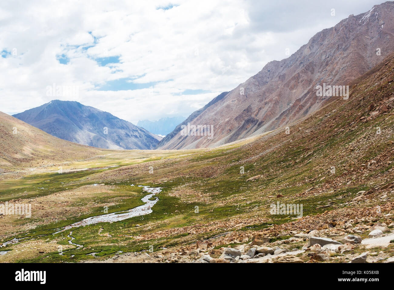 Natural landscape in Leh Ladakh, Jammu and Kashmir, India Stock Photo ...