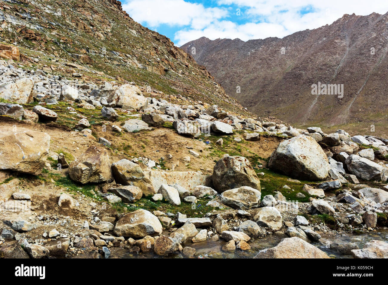 Natural landscape in Leh Ladakh, Jammu and Kashmir, India Stock Photo ...
