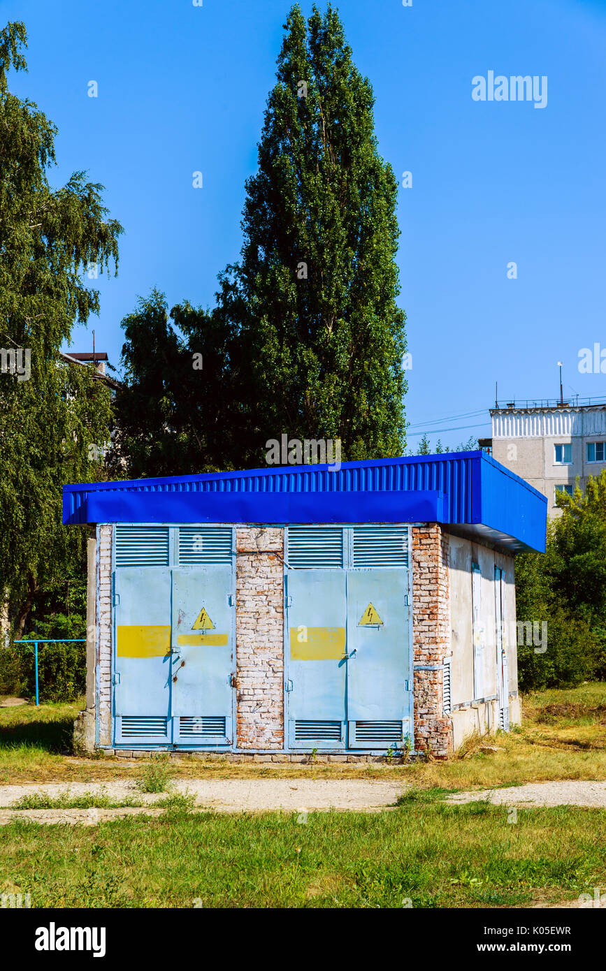 An Electrical substation in a concrete. Russia Stock Photo - Alamy
