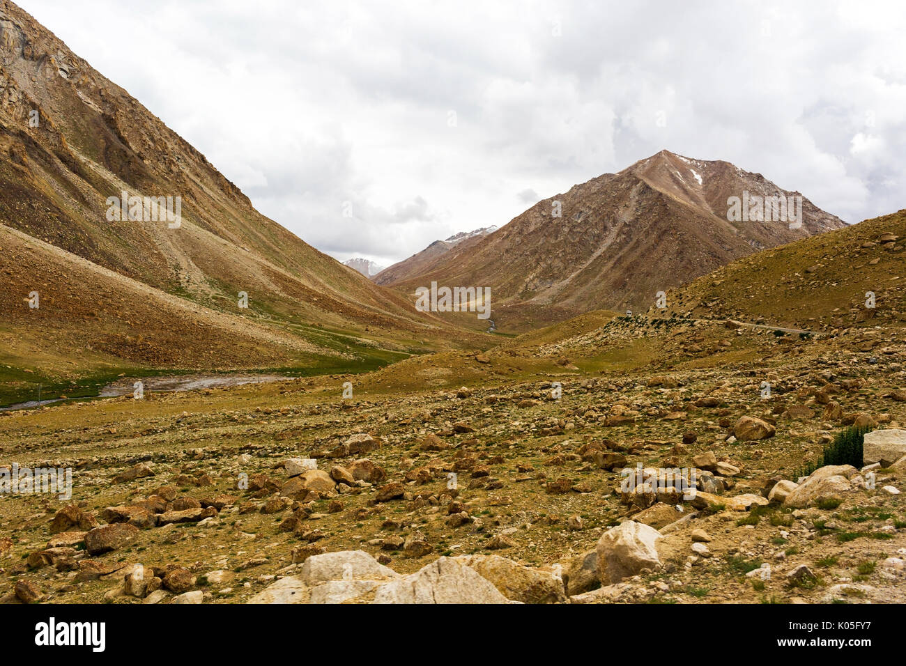 Natural landscape in Leh Ladakh, Jammu and Kashmir, India Stock Photo ...