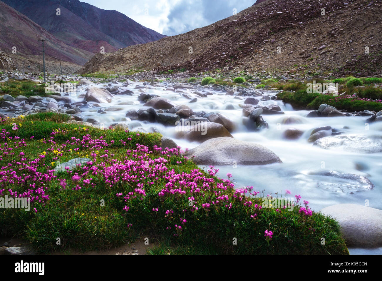 Natural landscape in Leh Ladakh, Jammu and Kashmir, India Stock Photo ...