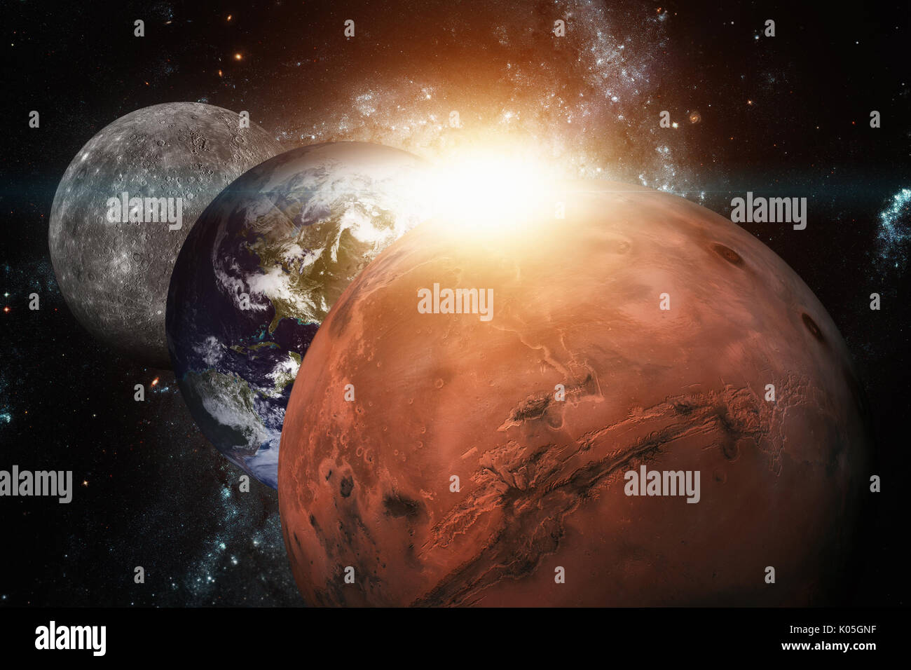 Solar System - Mars. It is the fourth planet from the Sun. Mars is a ...