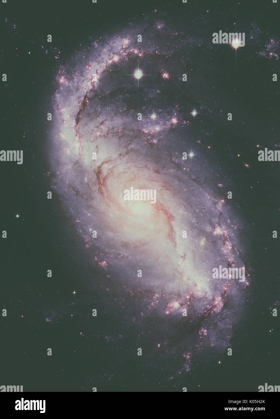 Stellar Nursery in the arms of NGC 1672. NGC 1672 is a barred spiral ...
