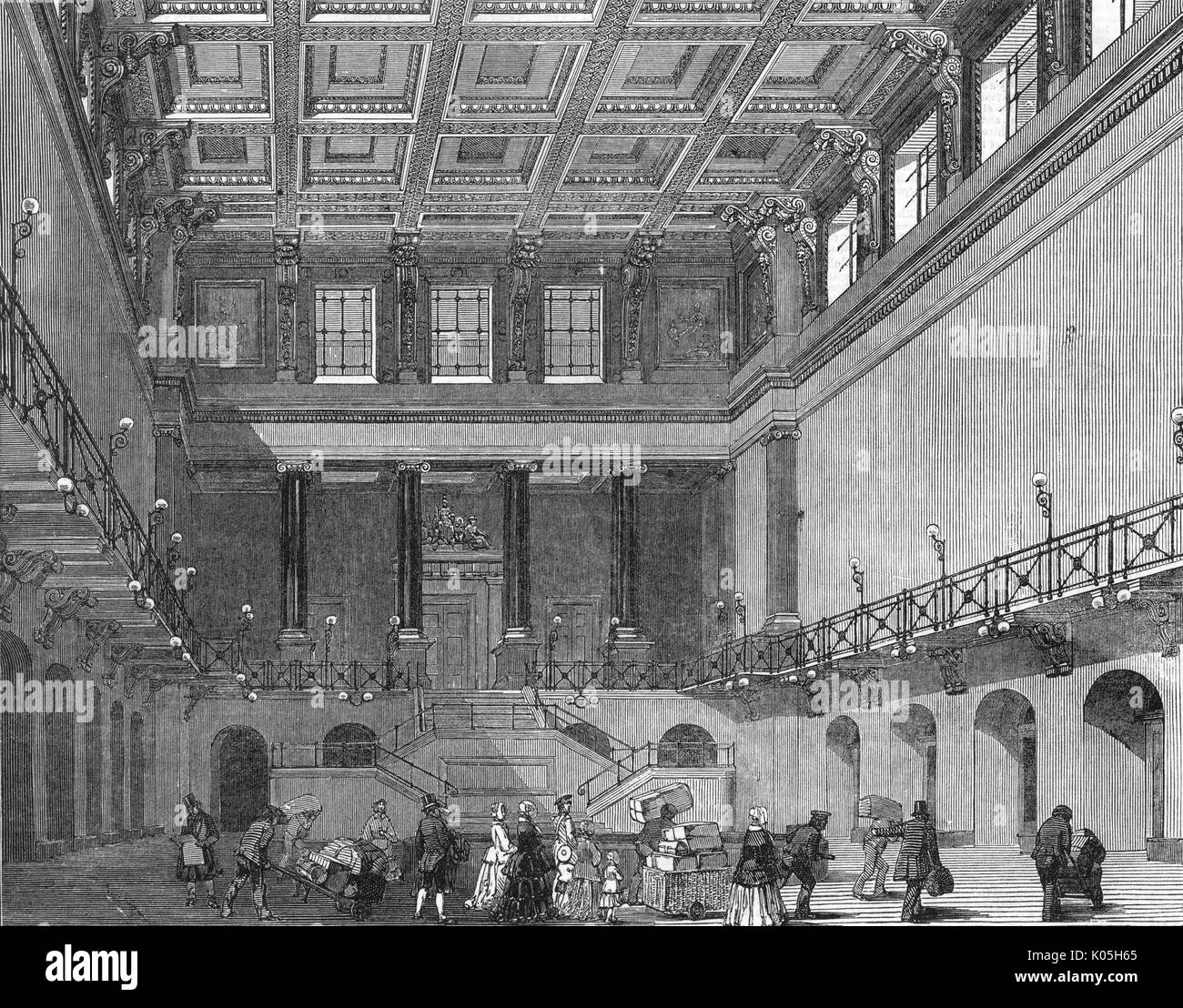 View of the Great Hall, Euston Station, London, now wantonly destroyed ...