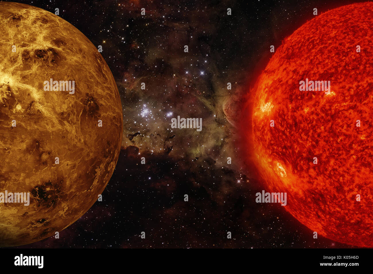 Solar System - Venus. It is the second planet from the Sun. It is a ...