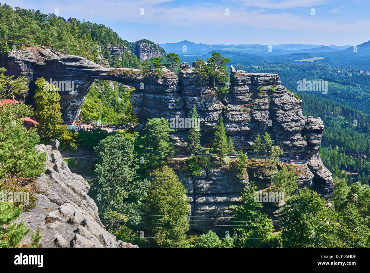 Pravcicka brana, sandstone arch or gate, Bohemian Switzerland also ...