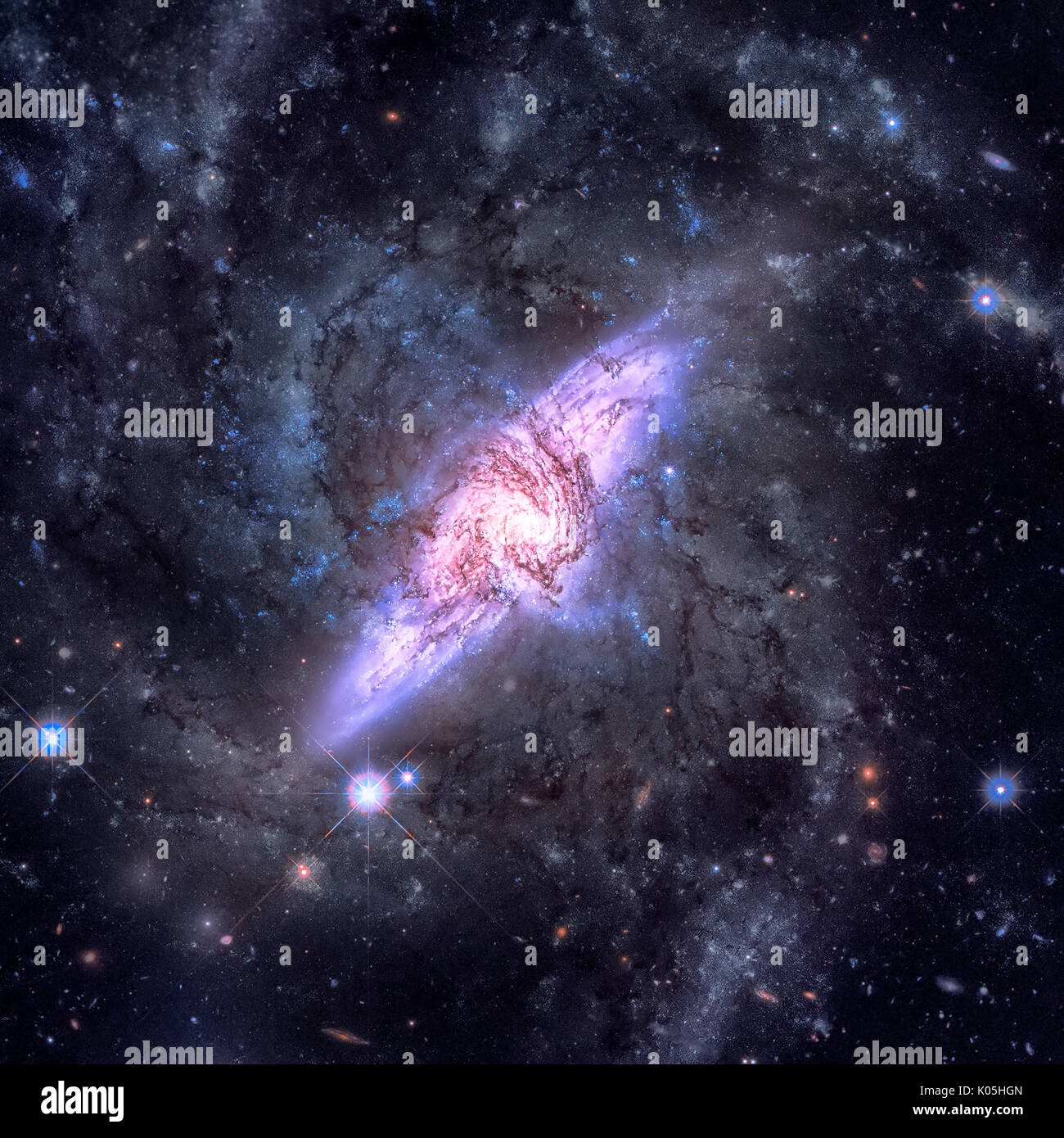 NGC 3314 is a pair of overlapping spiral galaxies between 117 and 140 ...