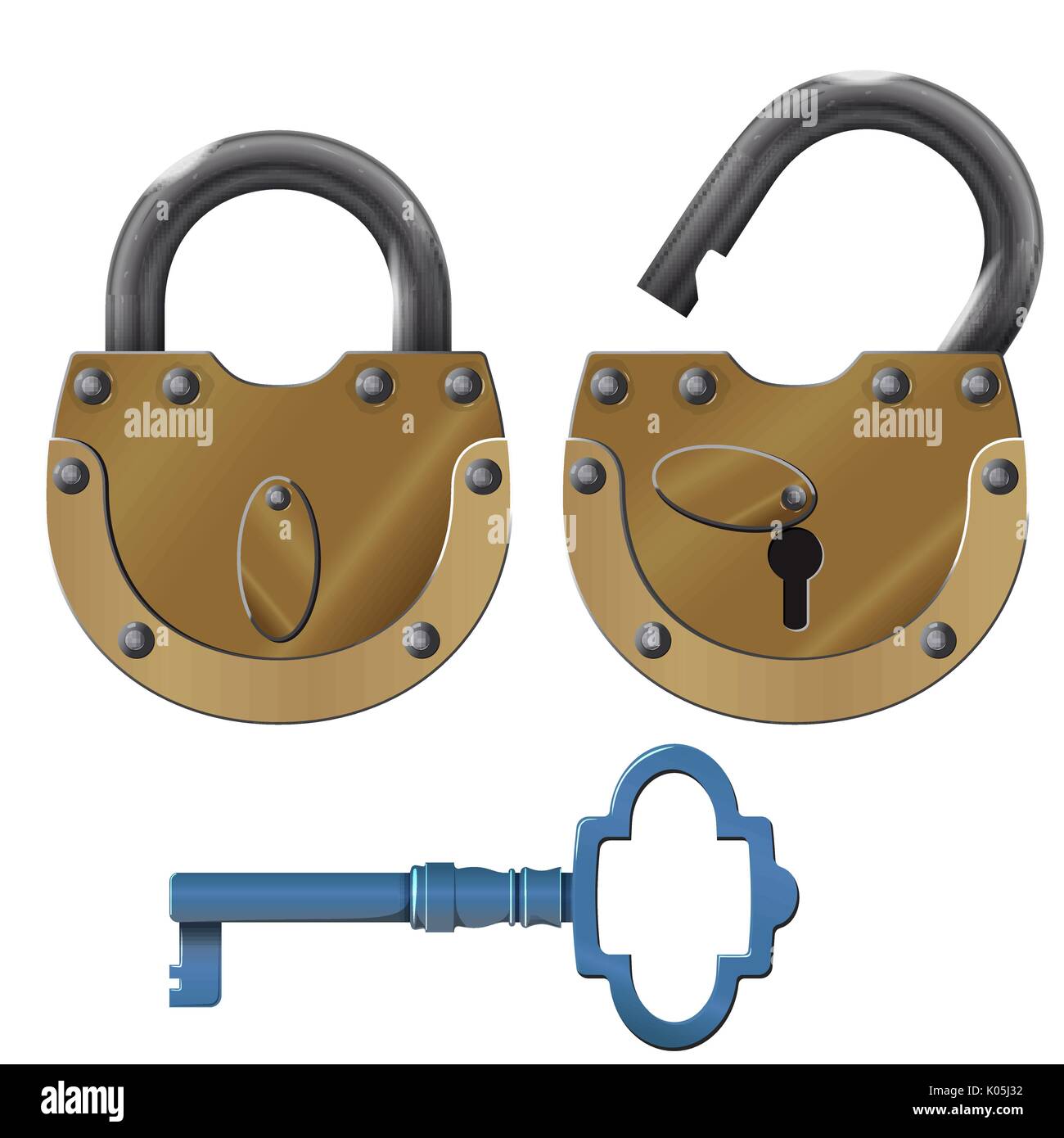 Padlock. Vector oldstyle heavy lock design Stock Vector Image & Art - Alamy