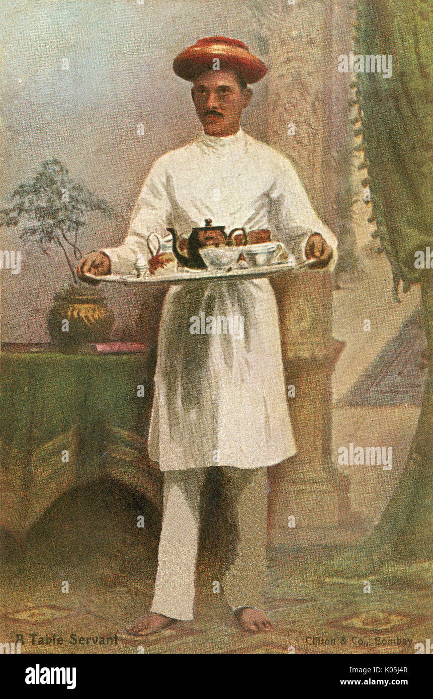 INDIAN TABLE SERVANT Stock Photo - Alamy