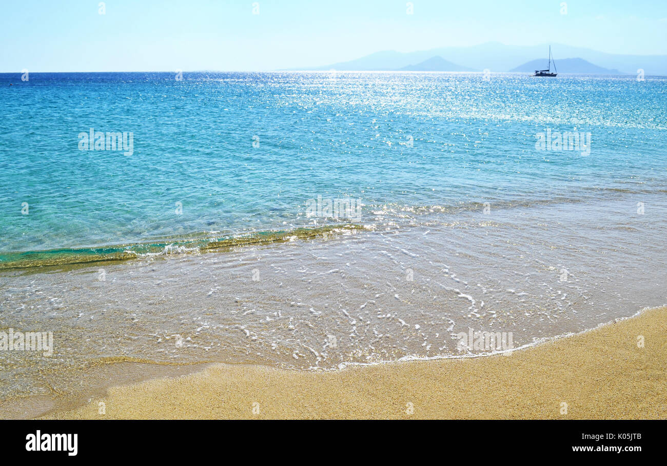 Orkos beach at Naxos island Cyclades Greece Stock Photo - Alamy
