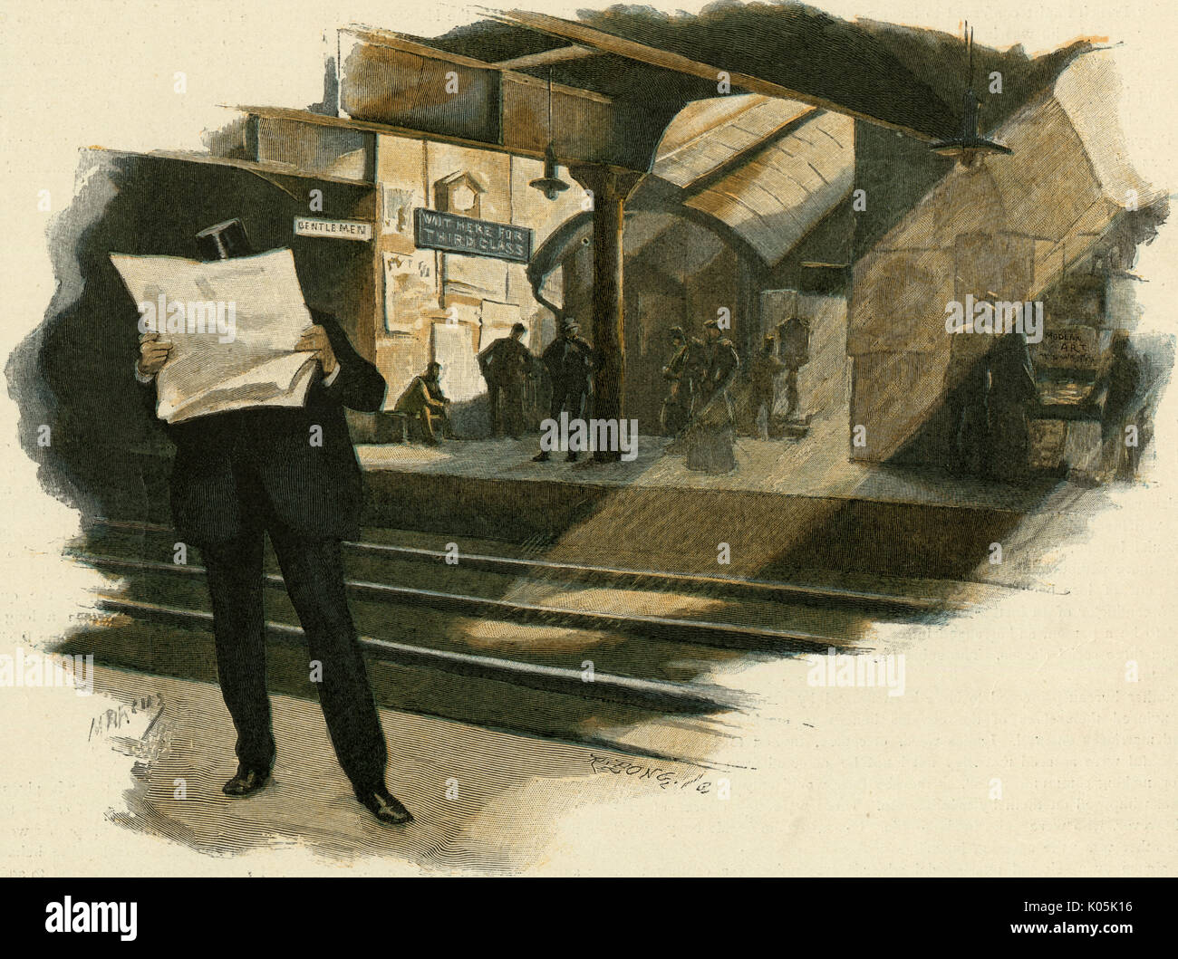 Waiting at a rail station hi-res stock photography and images - Alamy