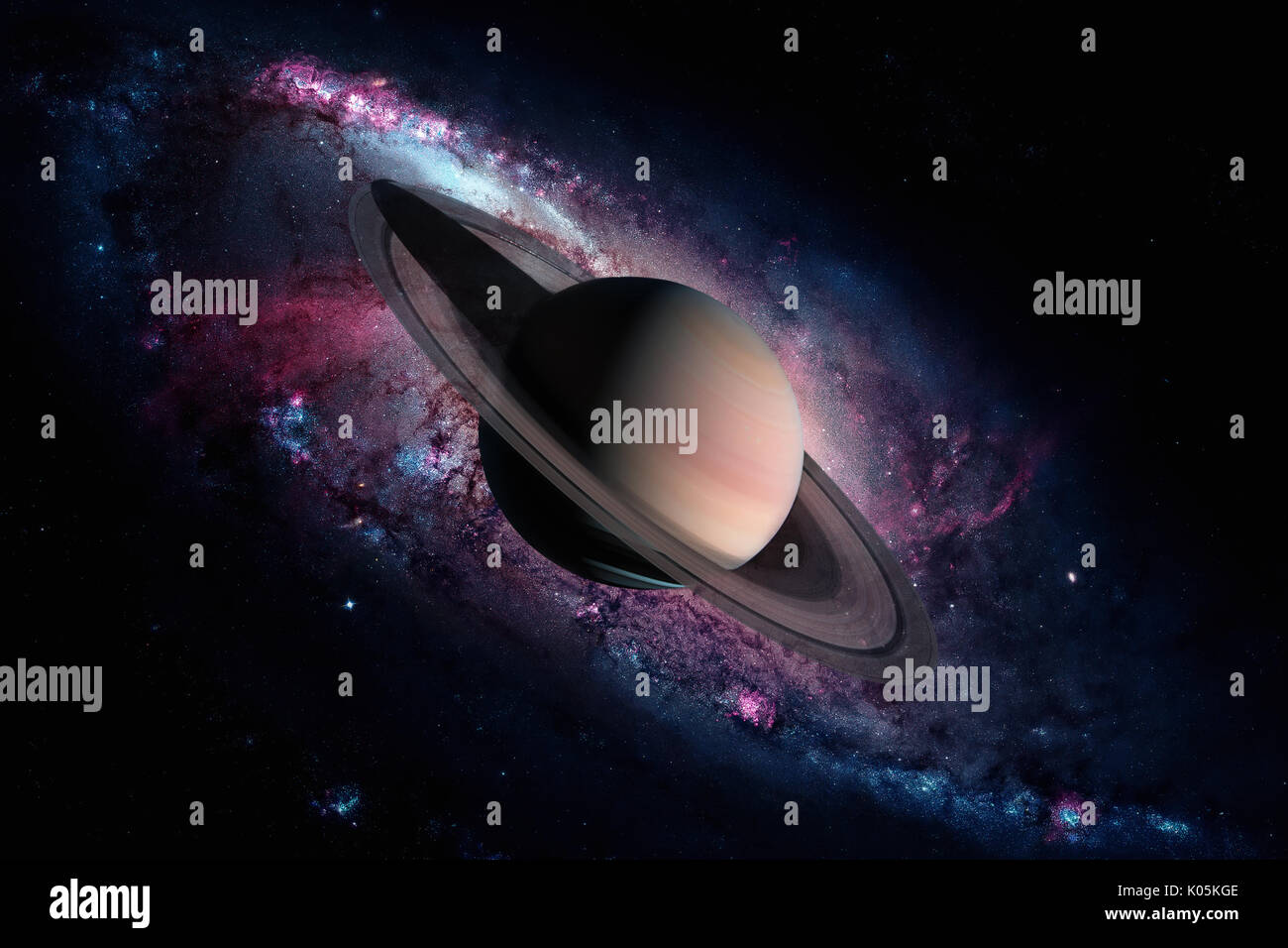 Solar System - Saturn. It is the sixth planet from the Sun and the ...