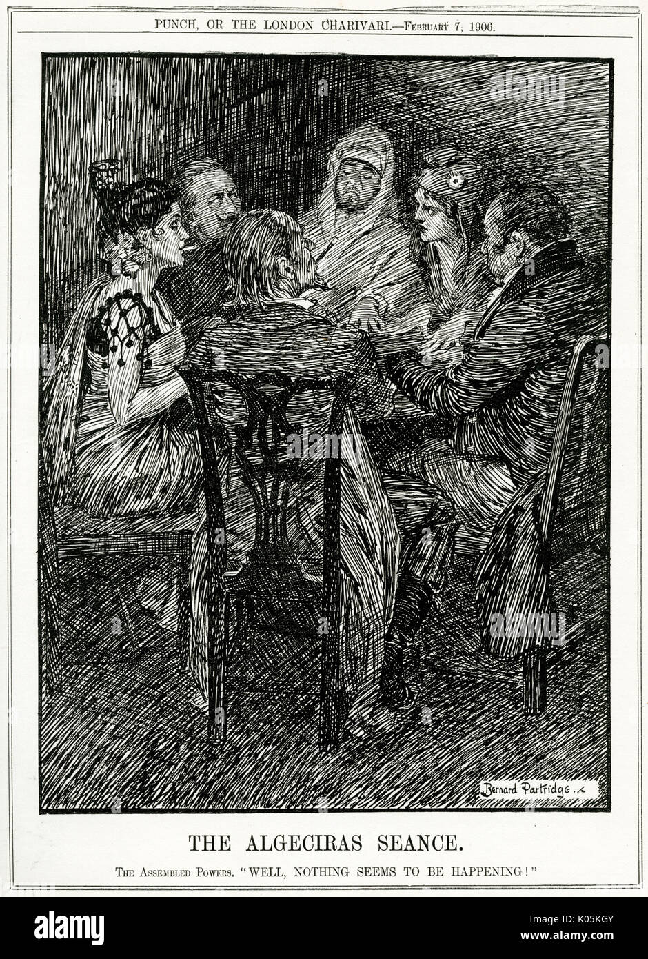 Cartoon, The Algeciras Seance Stock Photo - Alamy