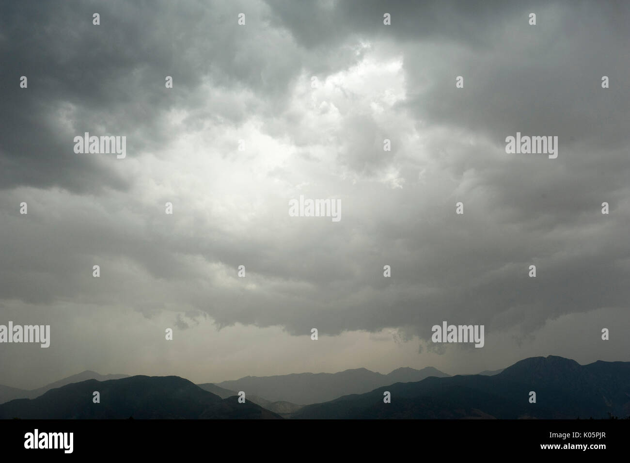 Storm Clouds over View of Atlas Mountains, Near Lalla Takerkoust, South ...