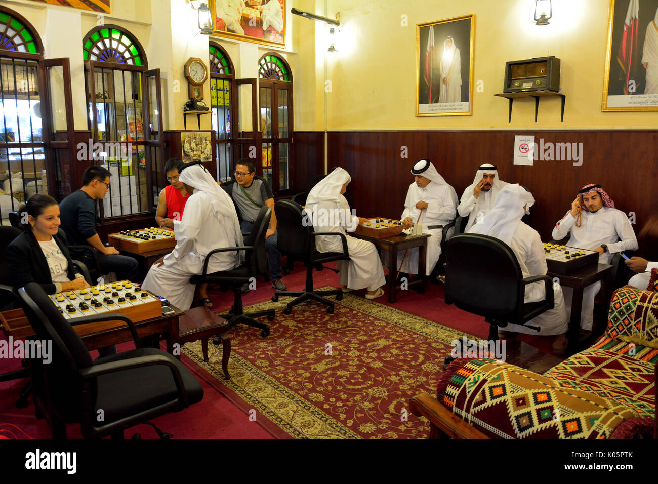 Interior view of Majlis Al Dama council at Souq Waqif in Qatar Stock ...