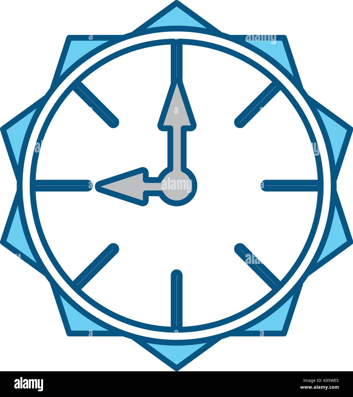 Clock time isolated Stock Vector Image & Art - Alamy