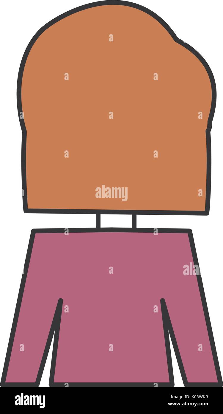 Woman back cartoon Stock Vector Image & Art - Alamy