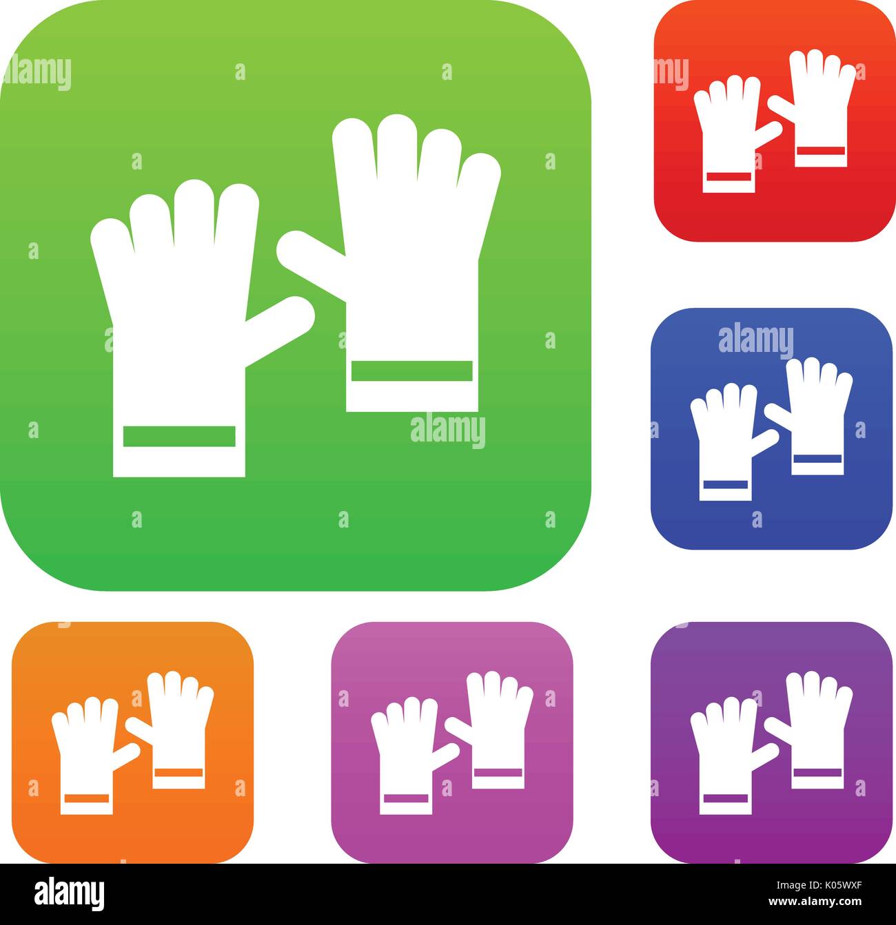 Rubber gloves set collection Stock Vector Image & Art - Alamy