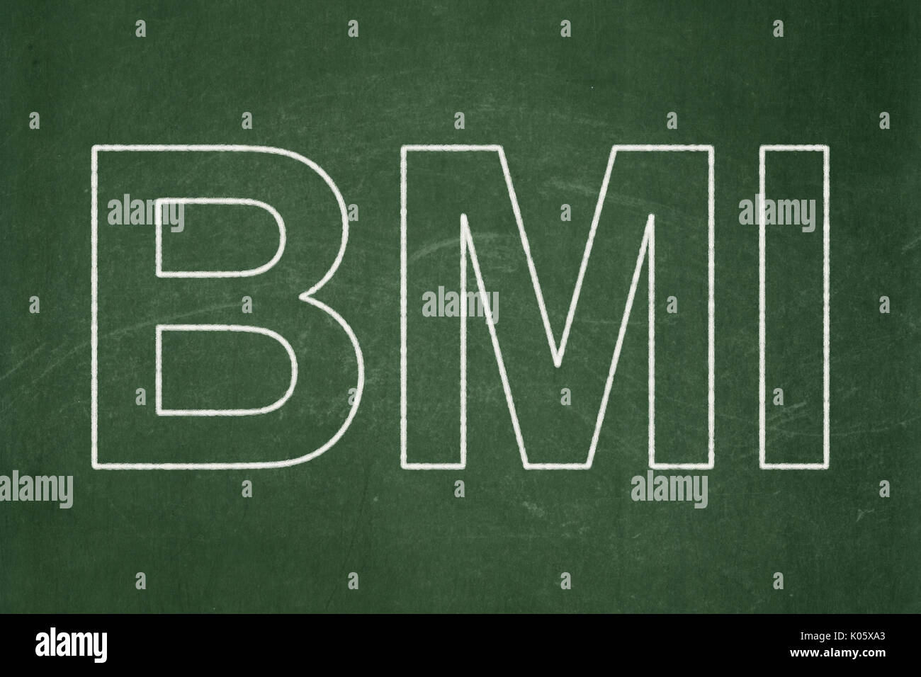 Healthcare concept: BMI on chalkboard background Stock Photo - Alamy