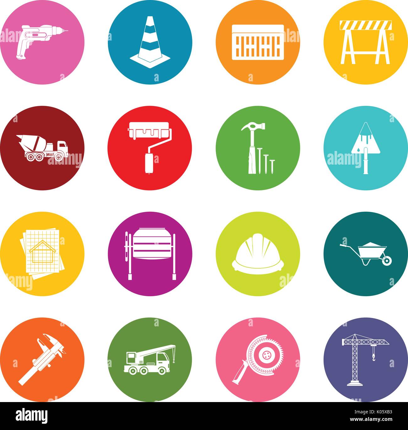 Architecture icons many colors set Stock Vector Image & Art - Alamy