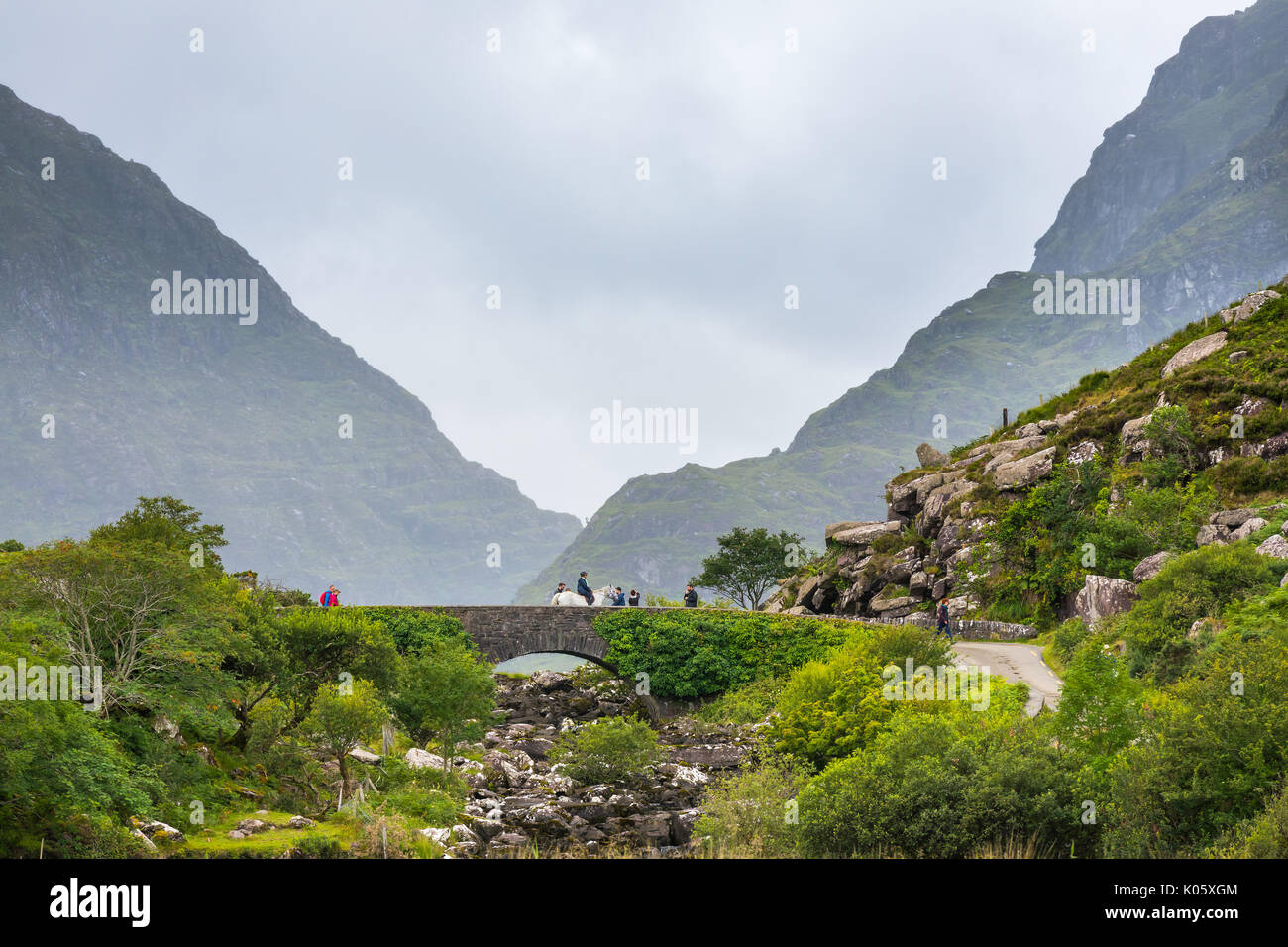 The 'Wishing Bridge' at the Gap of Dunloe, otherwise known as Bearna an ...