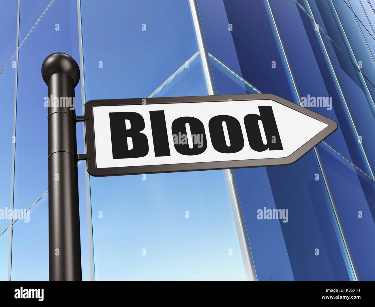Medicine concept: sign Blood on Building background Stock Photo - Alamy