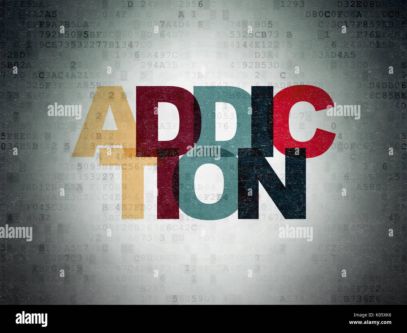 Health concept: Addiction on Digital Data Paper background Stock Photo ...