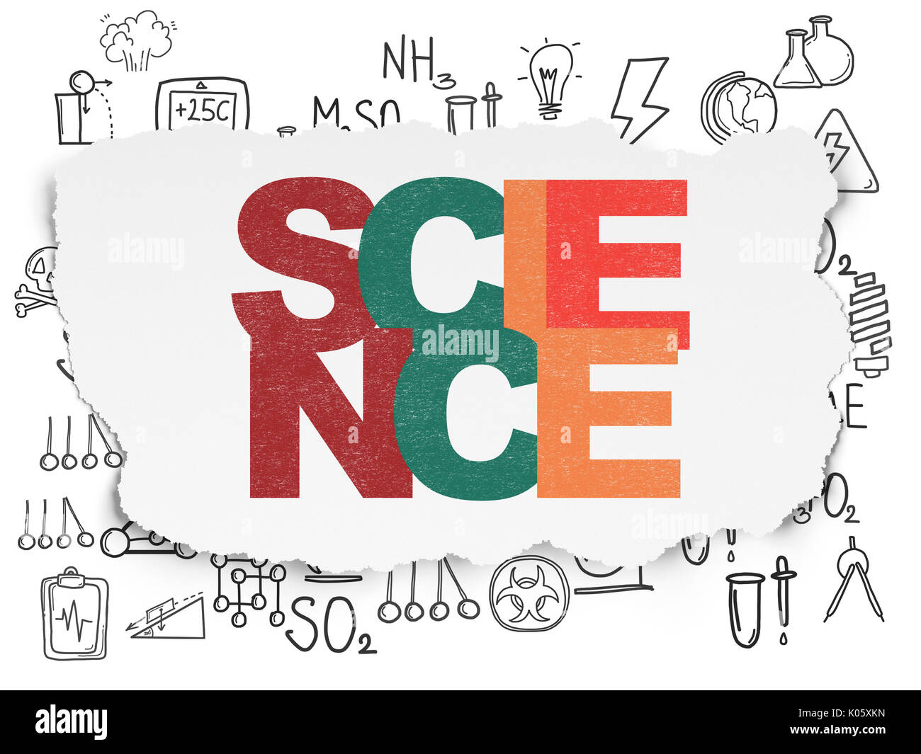 Science concept: Science on Torn Paper background Stock Photo - Alamy