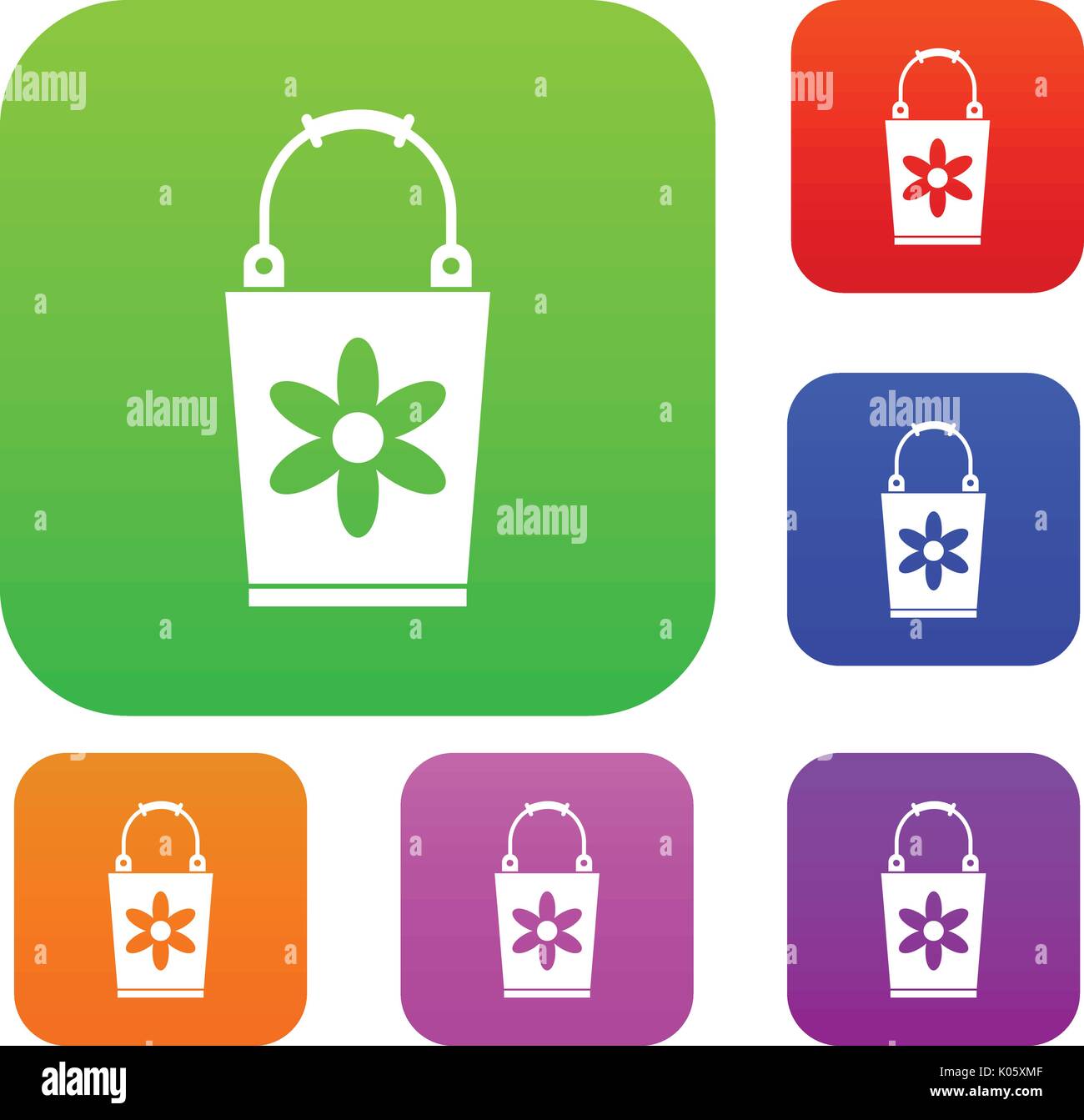 Bucket set collection Stock Vector Image & Art - Alamy