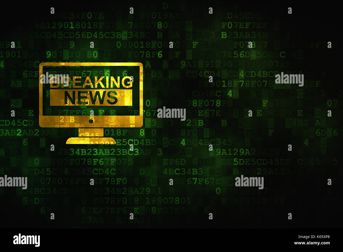 News concept: Breaking News On Screen on digital background Stock Photo ...